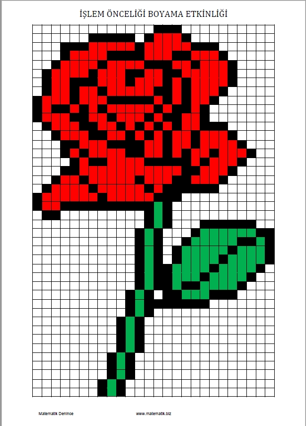6.Sınıf İşlem Önceliği Boyama Etkinliği | Matematik.Biz